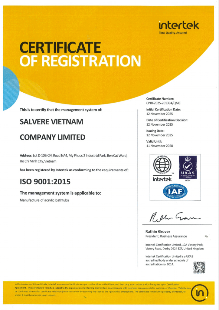 Certificate - SALVERE